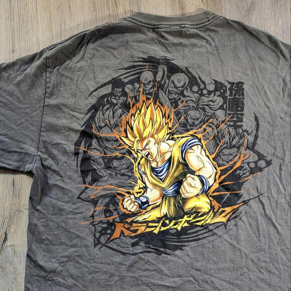 Shirts | Vintage Dragon Ball Z Gray Goku T Shirt Men Size Large Dbz 201 ...